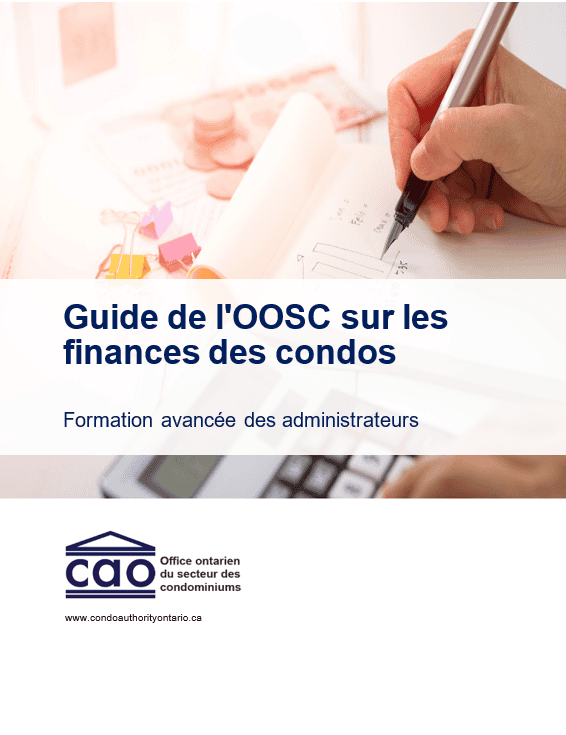 Guide de l'OOSC sur les finances des condos - Office ontarien du ...