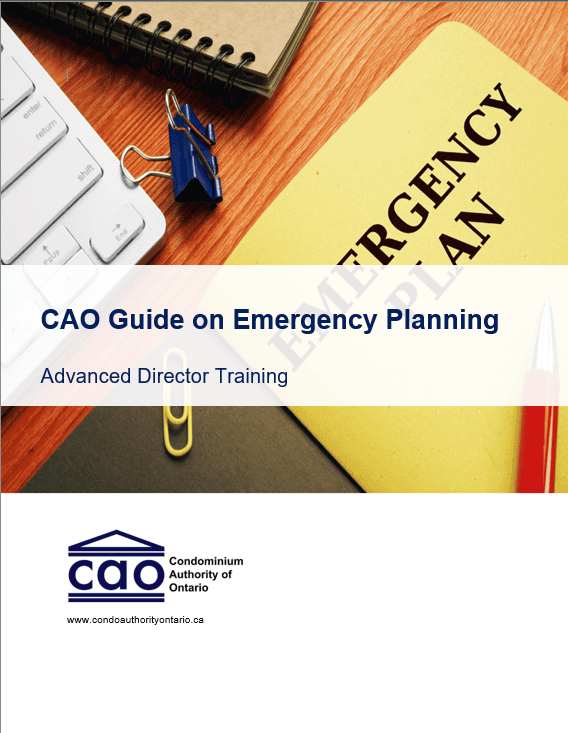 CAO Guide on Emergency Planning - Condominium Authority of Ontario